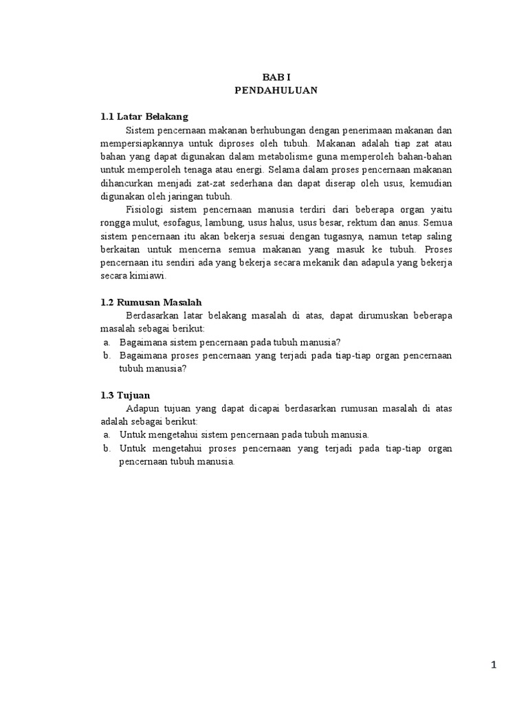 Makalah Sistem Pencernaan | PDF