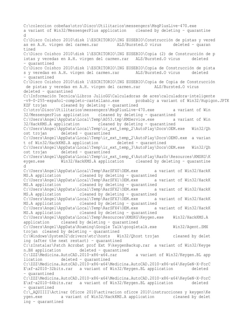 Quarantined Malware Variants Report | PDF | Computing Platforms ...