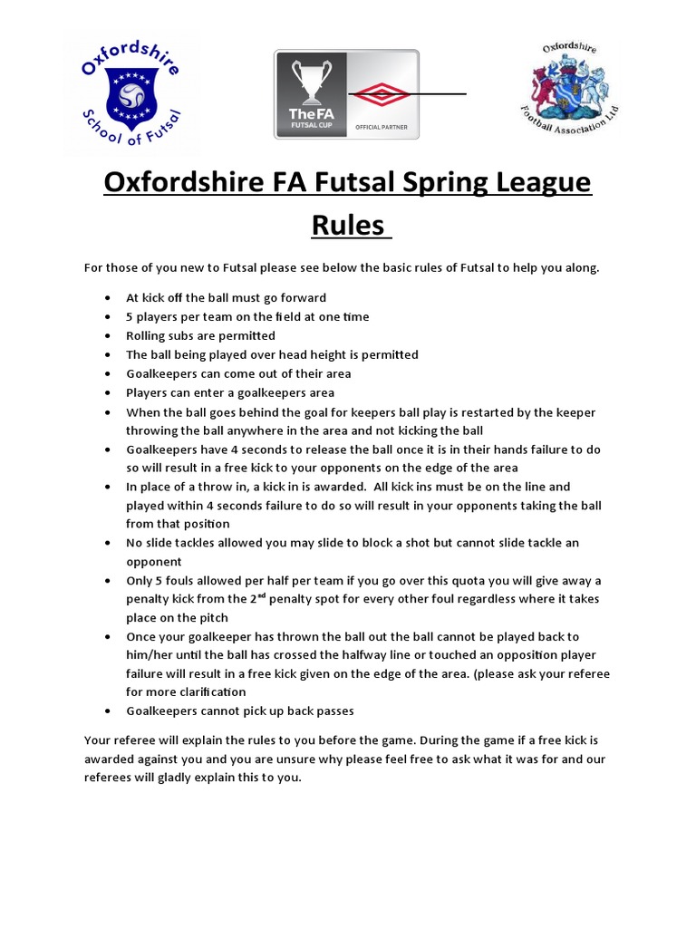 Futsal Rules | PDF