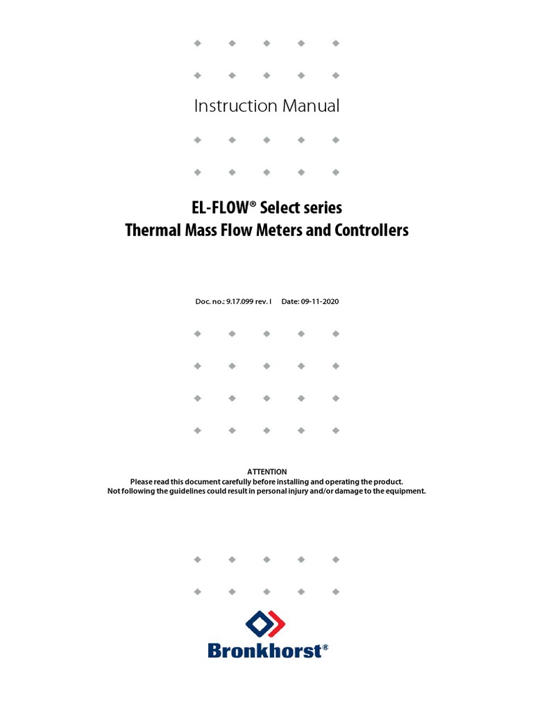 Manual EL FLOW Select | PDF | Calibration | Pipe (Fluid Conveyance)