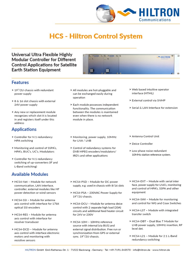 HCS - Hiltron Control System | PDF | Power Supply | Network Switch