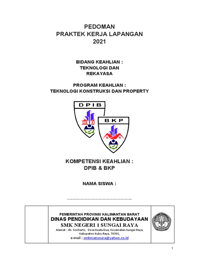 PEDOMAN Dan JURNAL PKL BKP 2021 Ok PDF | PDF