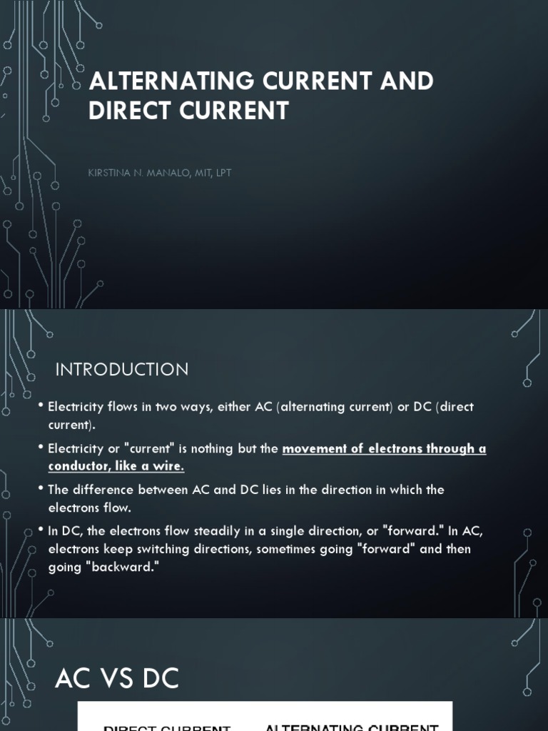 Alternating Current and Direct Current | PDF | Direct Current ...