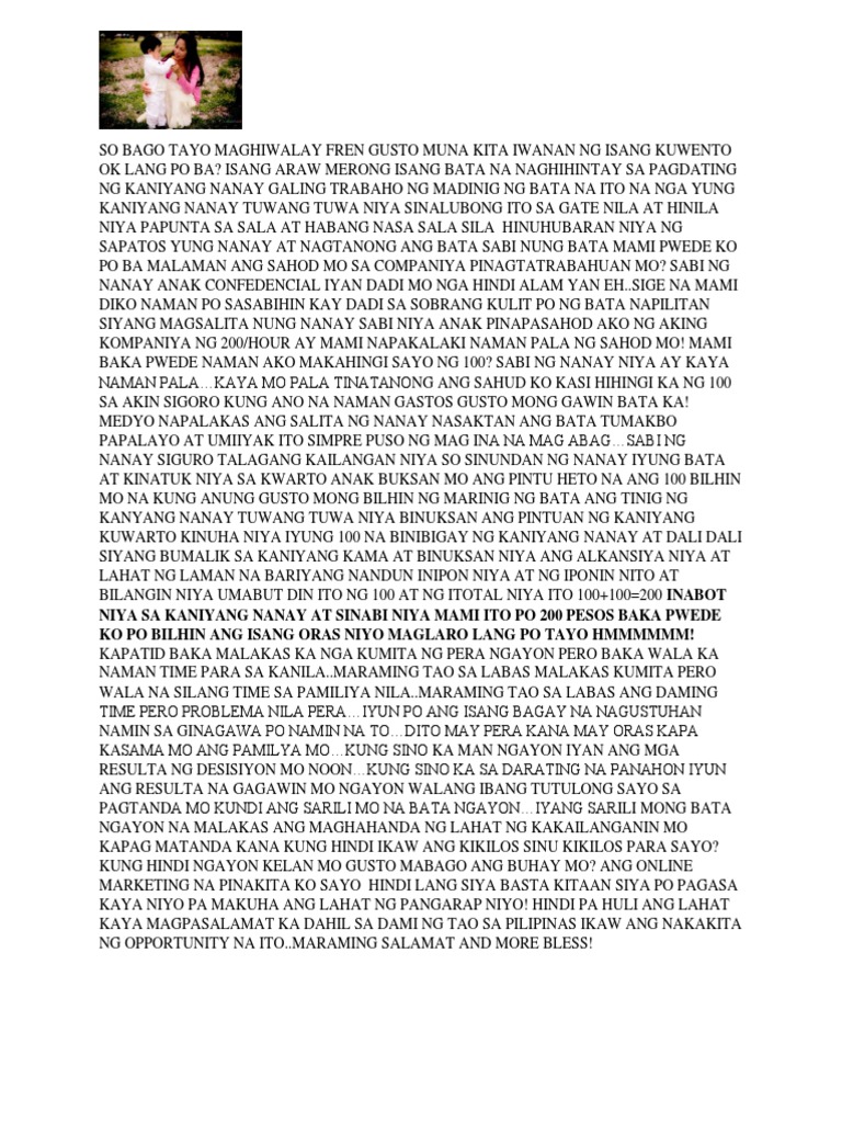 Kwento NG Ina at Anak PDF | PDF