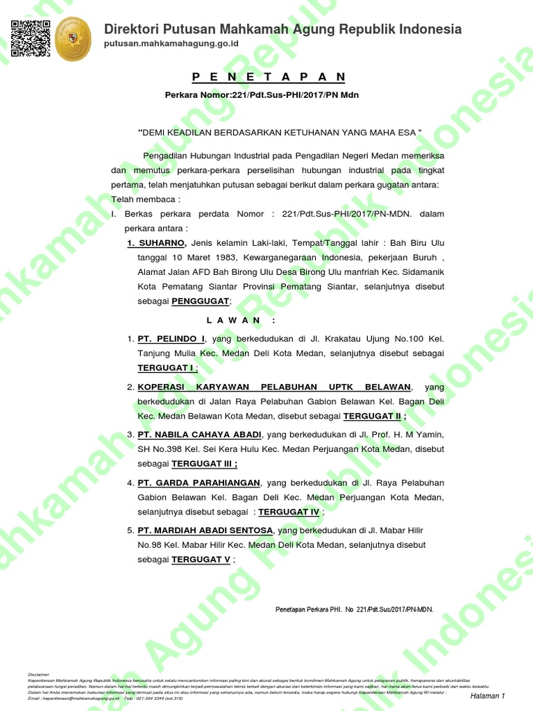 Putusan 221 PDT - Sus-Phi 2017 PN MDN 20200704 | PDF