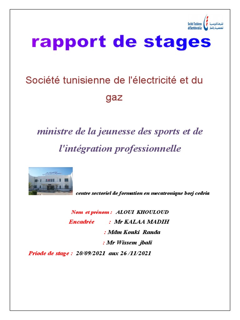 Rapport de Stage | Descargar gratis PDF | Électrotechnique | Électricité