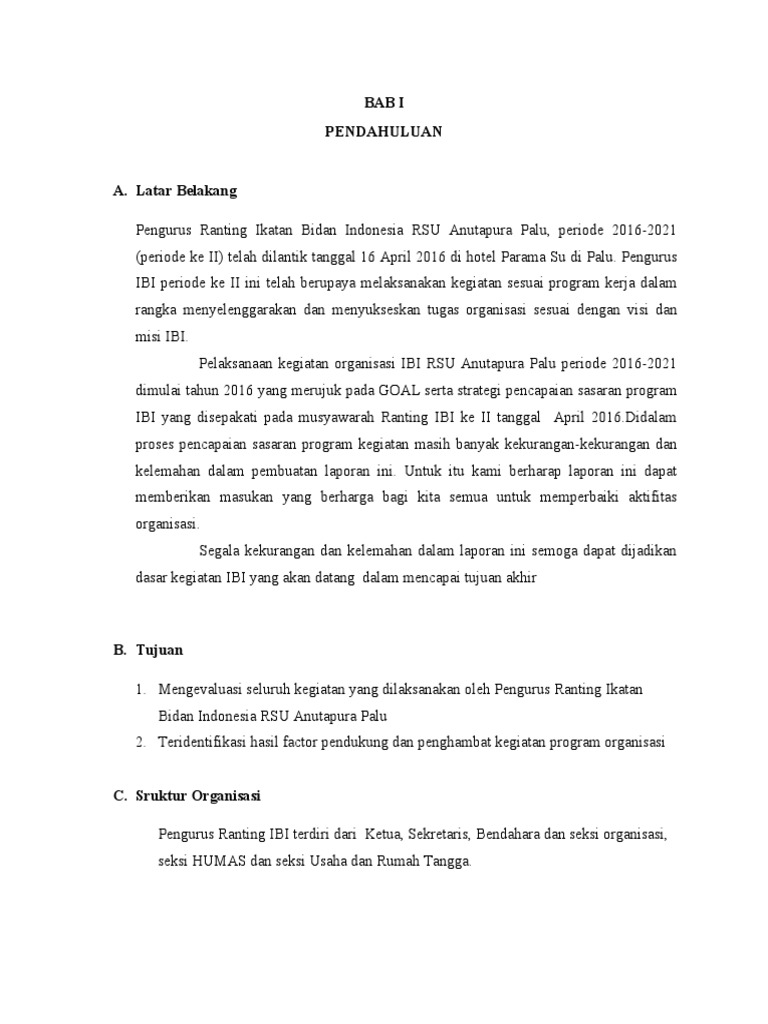 Laporan Ibi | PDF