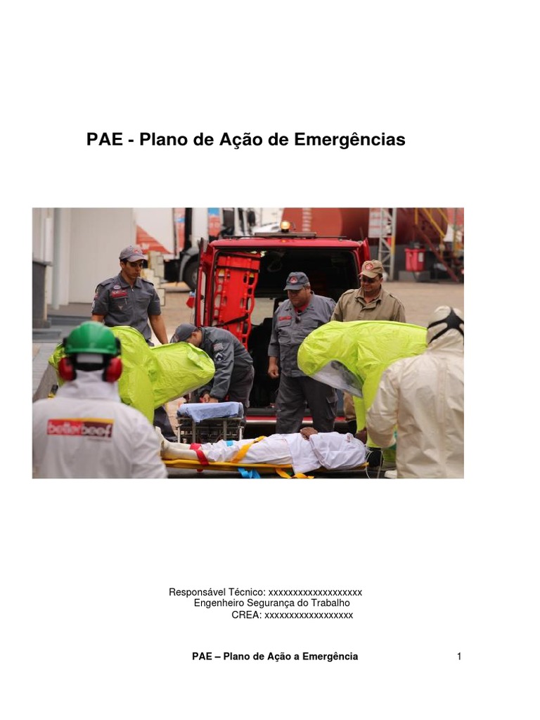 MODELO PAE - Plano de Ação de Emergência | PDF | Reanimação ...