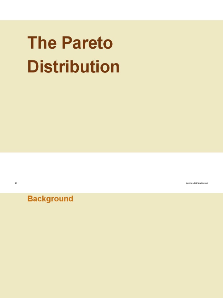 Pareto Distribution | PDF | Power Law | Logarithm