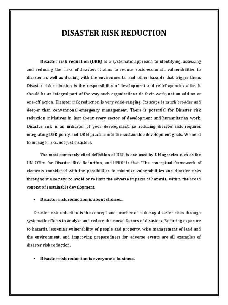 Disaster Risk Reduction and Management | PDF | Hazards | Disaster Risk ...