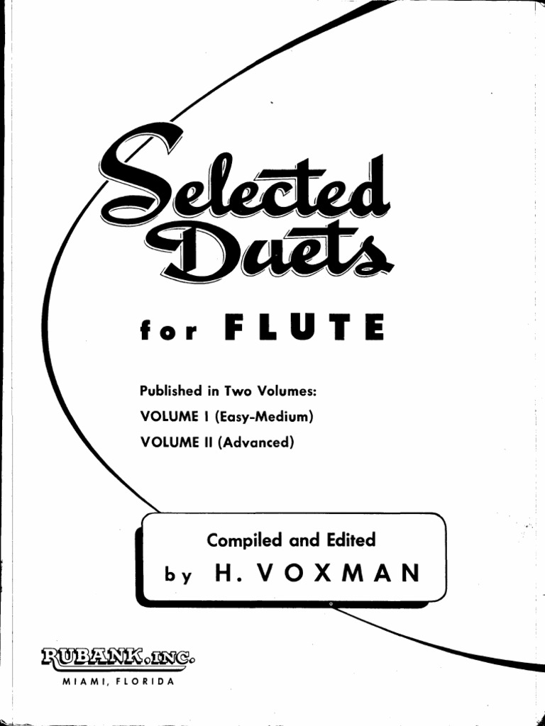 Selected Duets For Flute Score Voxman | PDF