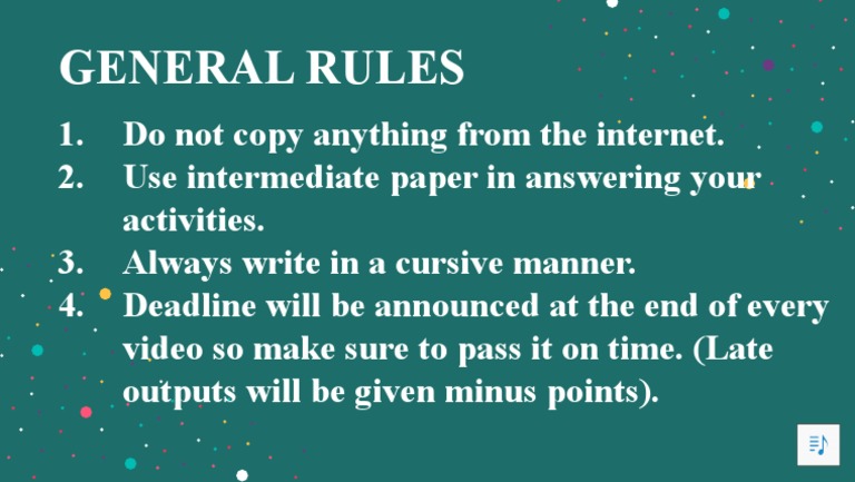 General Rules | PDF | Games & Activities