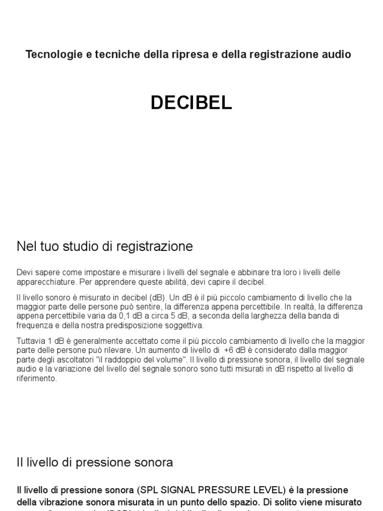 DECIBEL | PDF