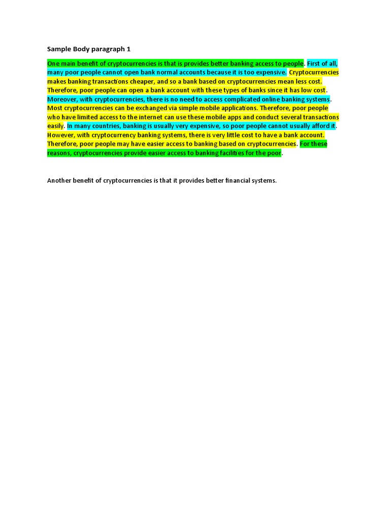 Sample Body Paragraph 1 | PDF