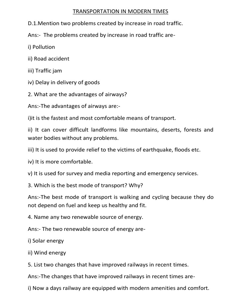 Transportation in Modern Times | Download Free PDF | Pipeline Transport ...