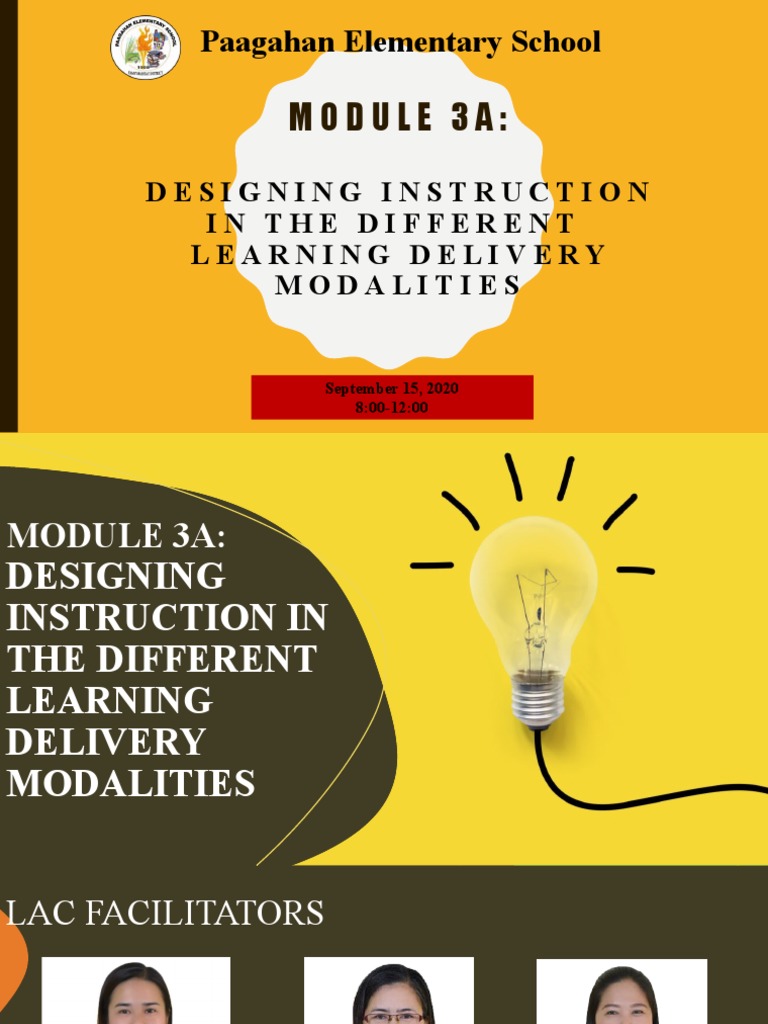 Lesson 1 Module 3A | PDF | Distance Education | Learning