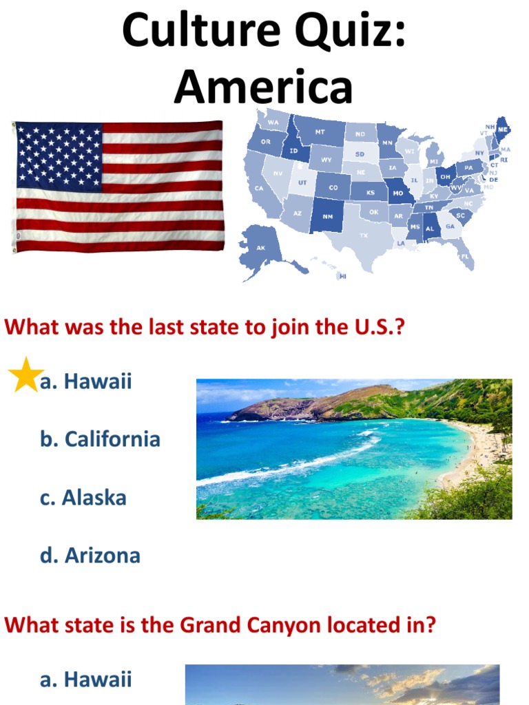 American Culture Quiz and Trivia | PDF | The United States | Fast Food