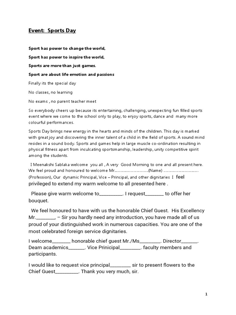 Sport Day 2 | PDF | Sports