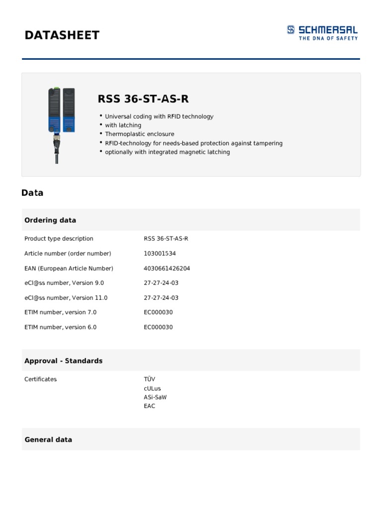 RSS 36-ST-AS-R RFID Relay Datasheet | PDF | Electrical Engineering ...