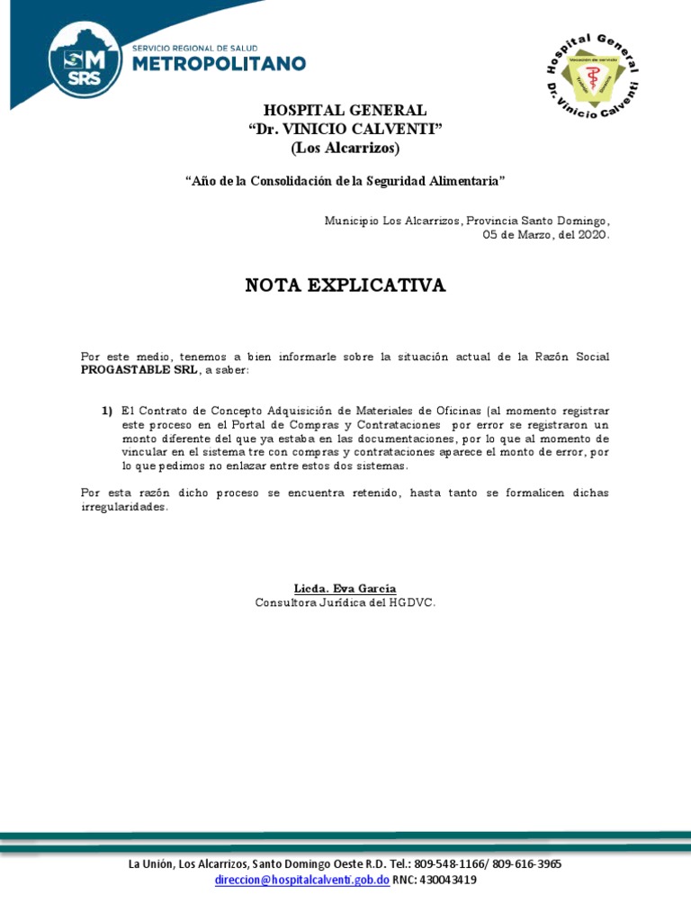 Nota Explicativa | PDF