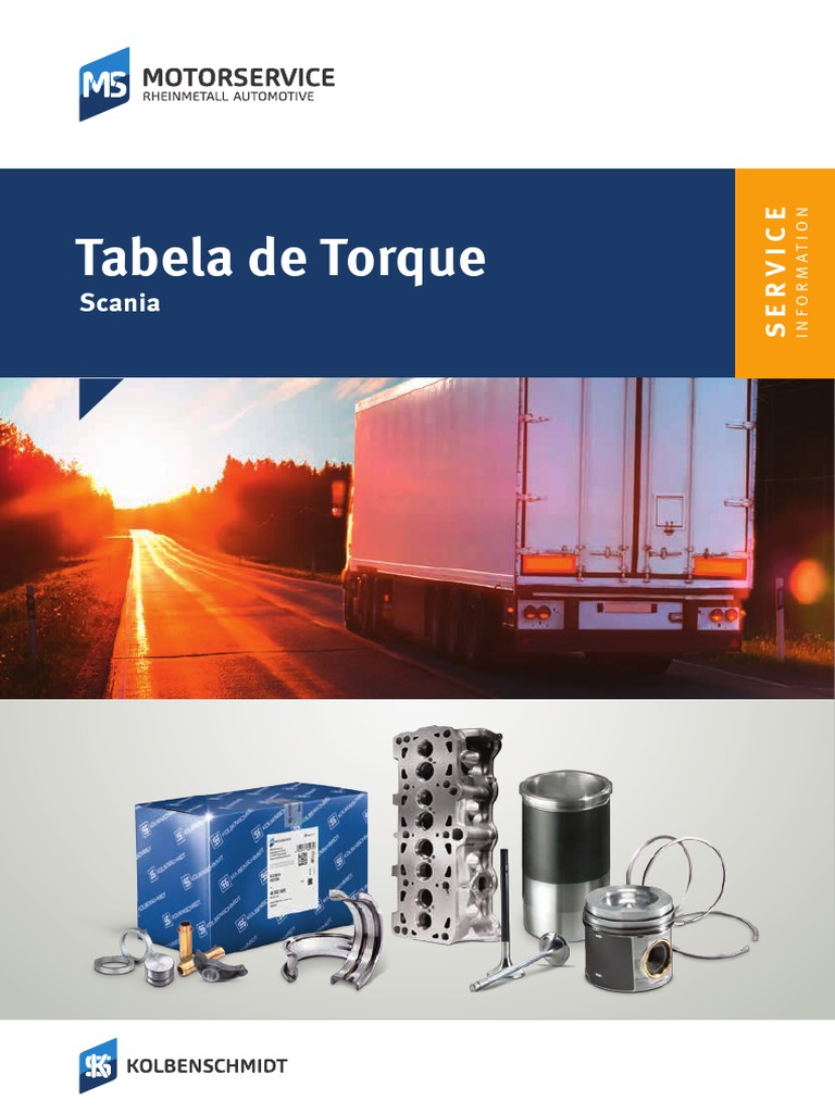 Tabela de Torque Scania | PDF | Motores | Pistão
