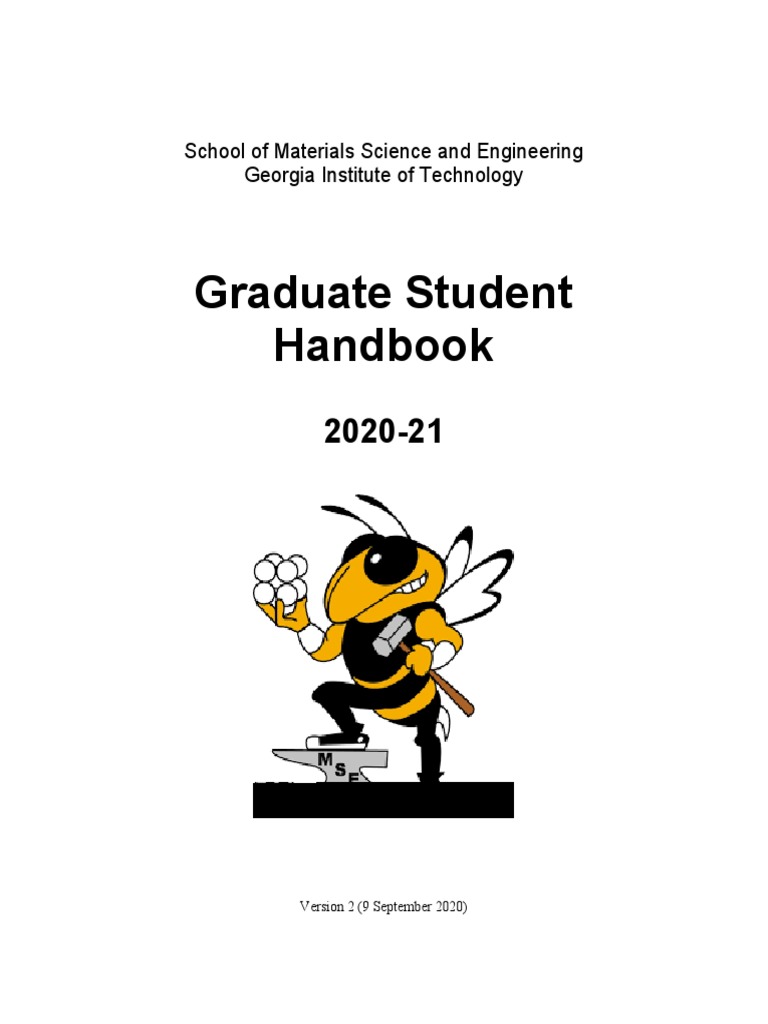 MSE Graduate Handbook 2020-21 | PDF | Postgraduate Education | Doctor ...