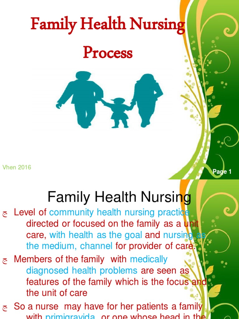 Family Health Nursing Process | PDF | Nursing | Family