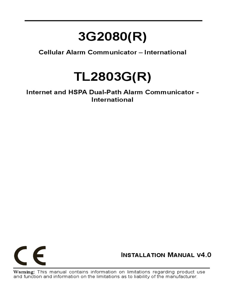 3G2080 TL2803G Reference-Manual-Extended R001 en | PDF | Security Alarm ...