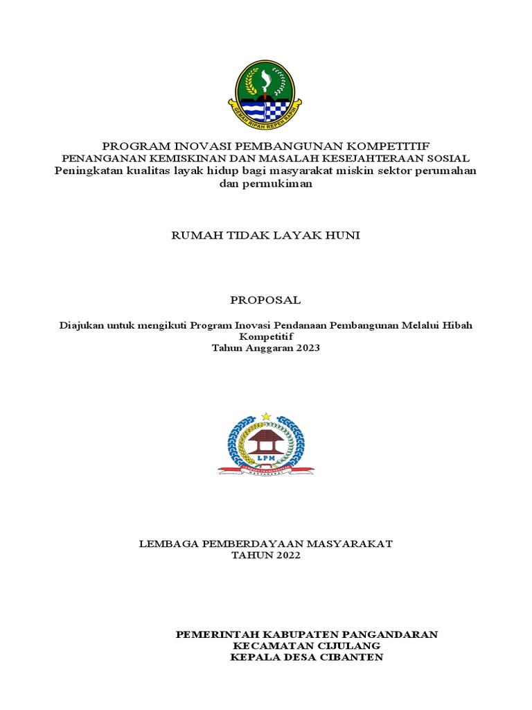 Format Proposal Hibah Kompetitif (Rutilahu) | PDF