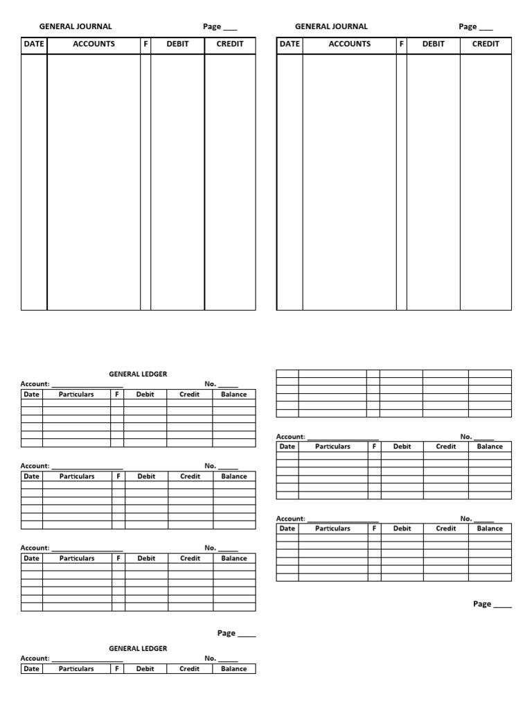 FABM 1-Journal, Ledger Trial Balance Format | PDF | Debits And Credits ...
