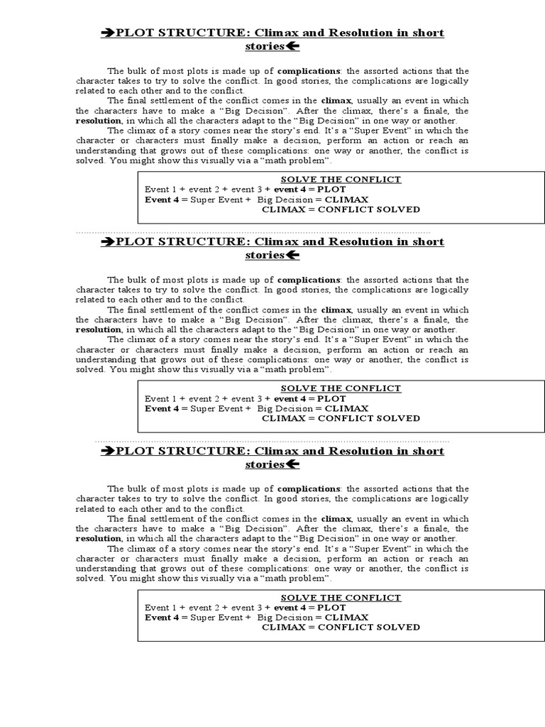 PLOT STRUCTURE and Climax | PDF