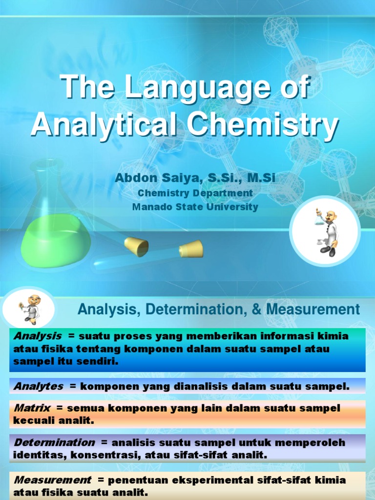 The Language of Analytical Chemistry | PDF