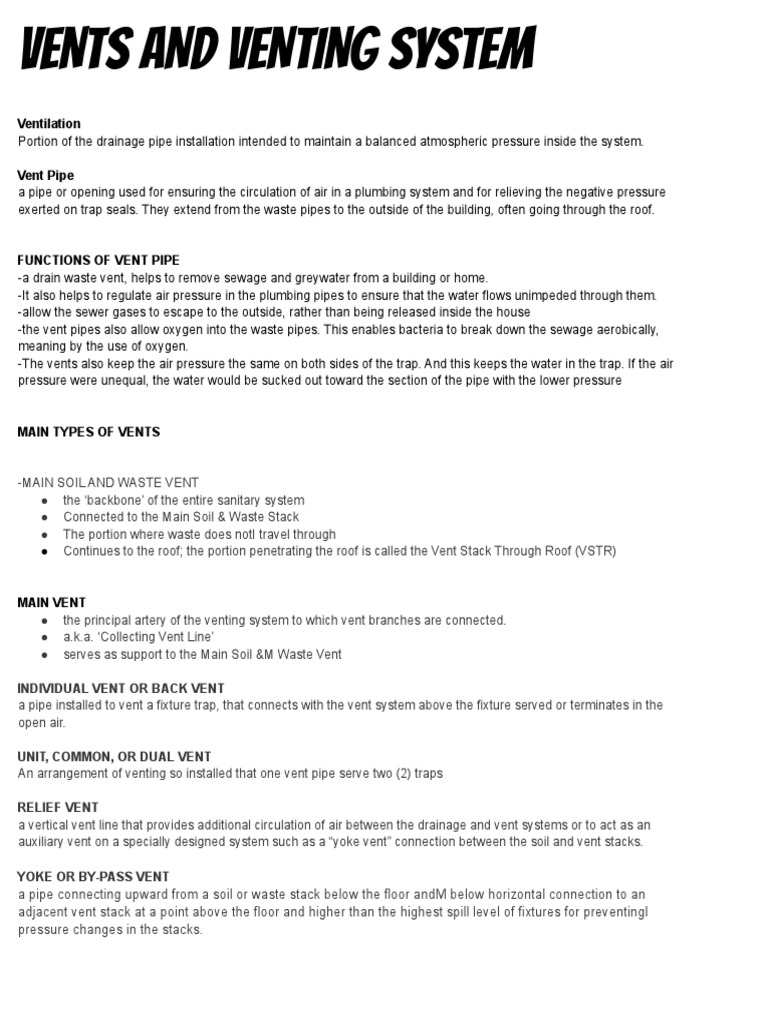 An In-Depth Guide to Plumbing Vents: Types, Functions, Requirements ...