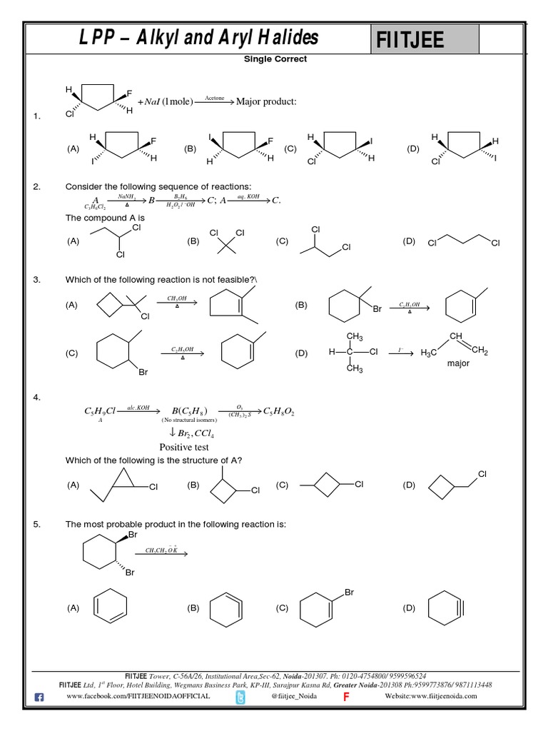 LPP-1 - Alkyl and Aryl Halides | PDF | Chemistry | Organic Chemistry