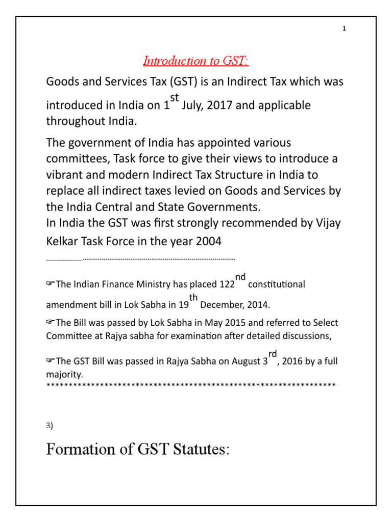 GST Notes | PDF | Value Added Tax | Taxes