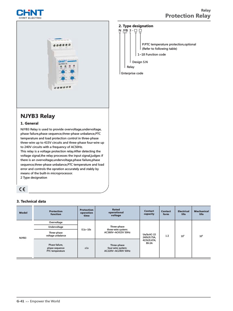NJYB3 | PDF | Relay | Physical Quantities