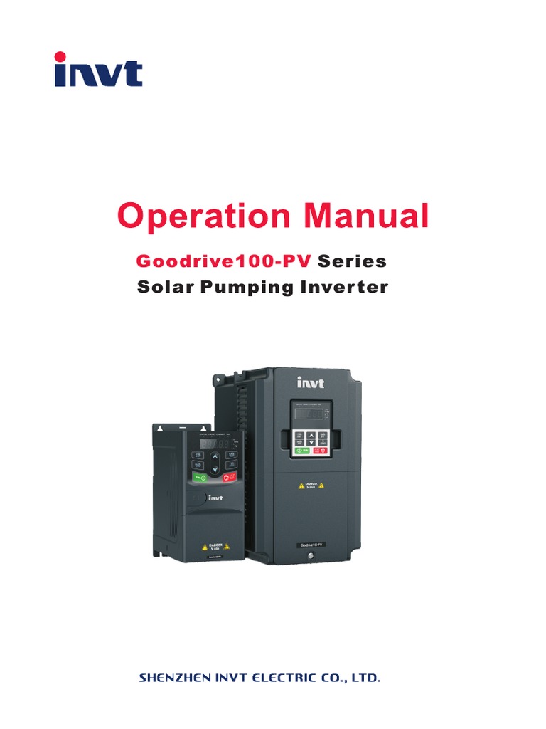 MANUEL D'utilisation Invt | PDF | Power Supply | Power Inverter