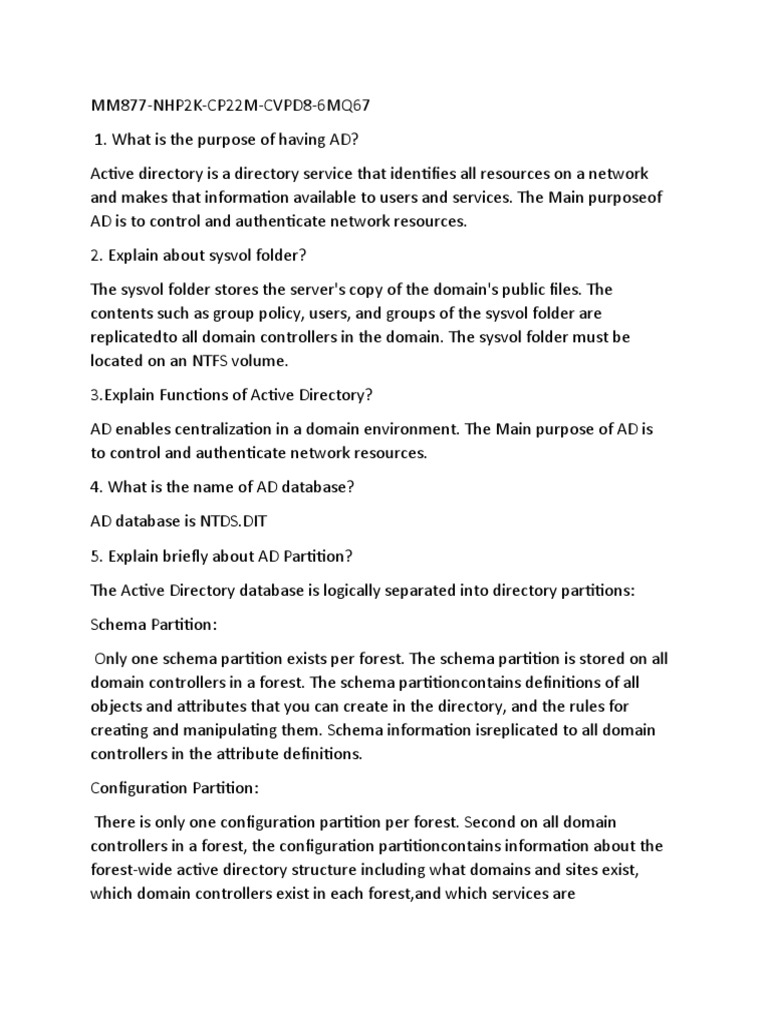 Windows Admin Interview | PDF | Active Directory | Domain Name System