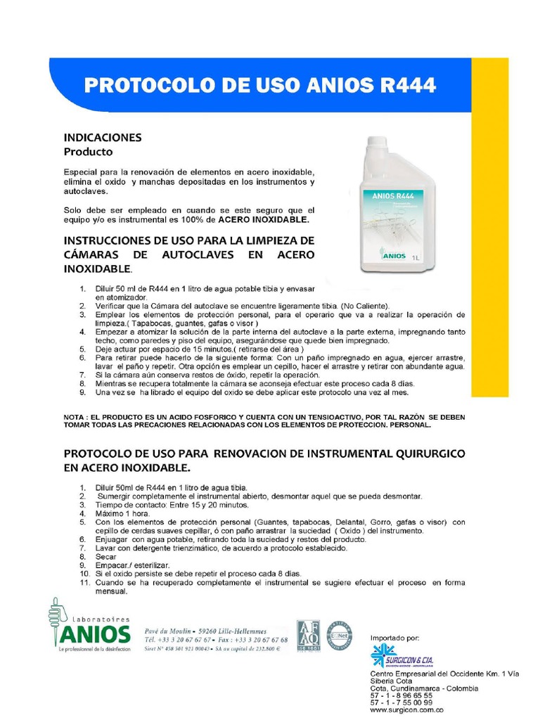 Ext-Cm-0508 Protocolo de Uso Anios R444 | PDF