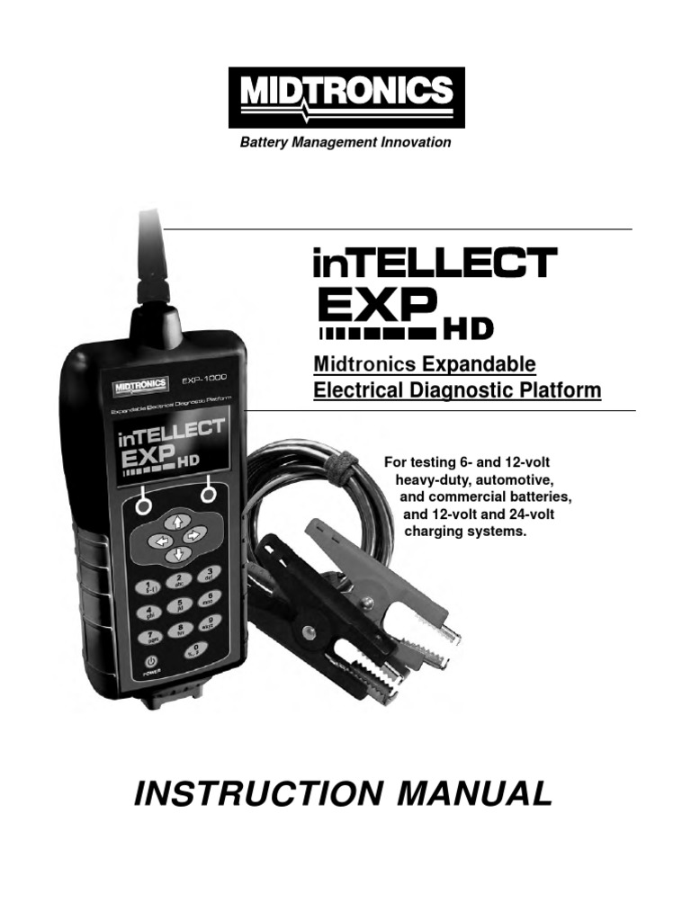 Midtronics EXP HD Instruction Manual | PDF | Battery Charger ...