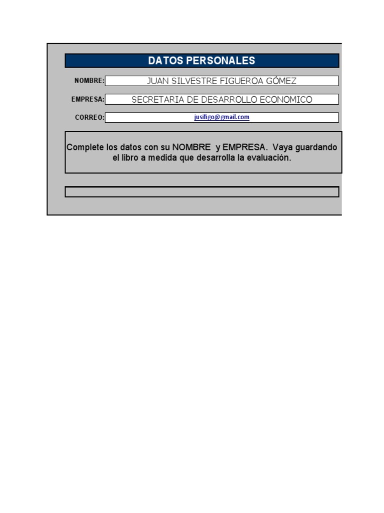 Prueba Final Excel Basico | PDF