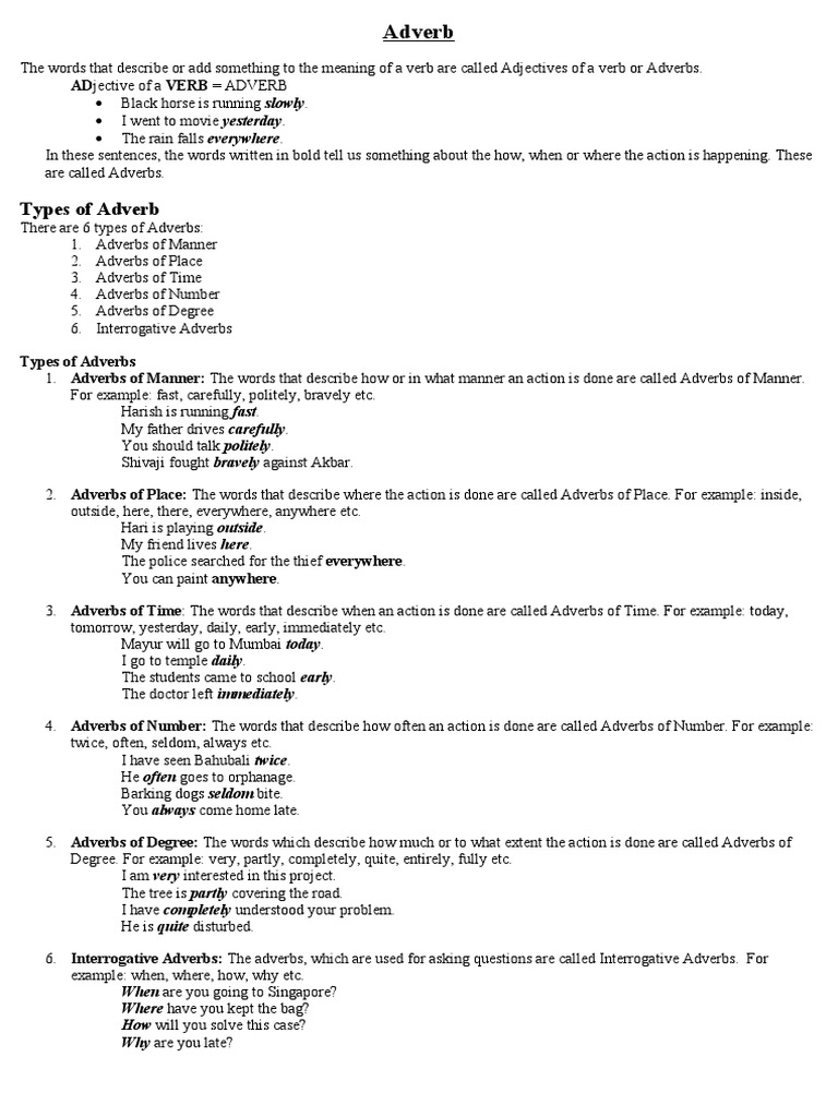 Adverbs | PDF | Adverb | Cognitive Science