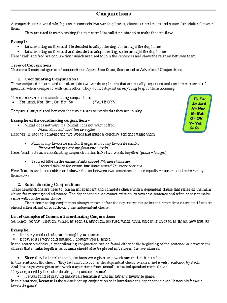 Coordinating Conjunctions | PDF | Phrase | Semantics