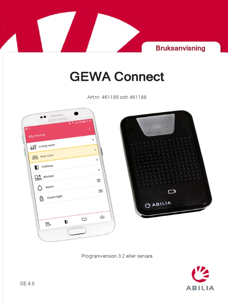 Bruksanvisning - GEWA Connect - SE | PDF