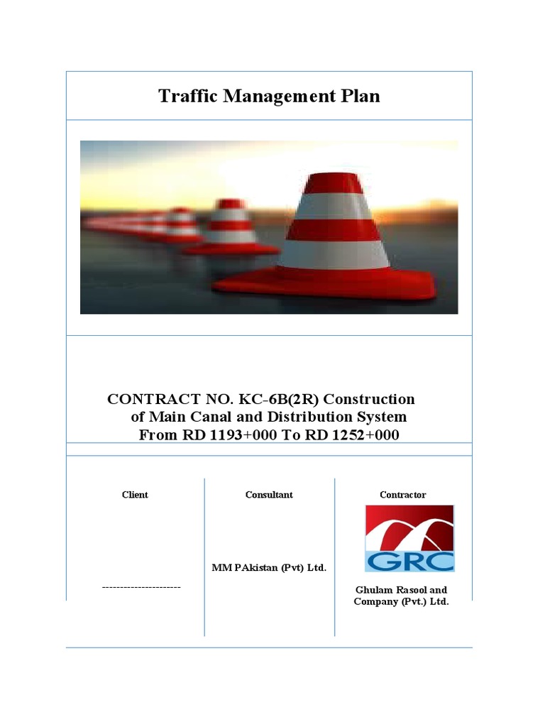 Traffic Management Plan for Canal Construction | PDF | Traffic | Road