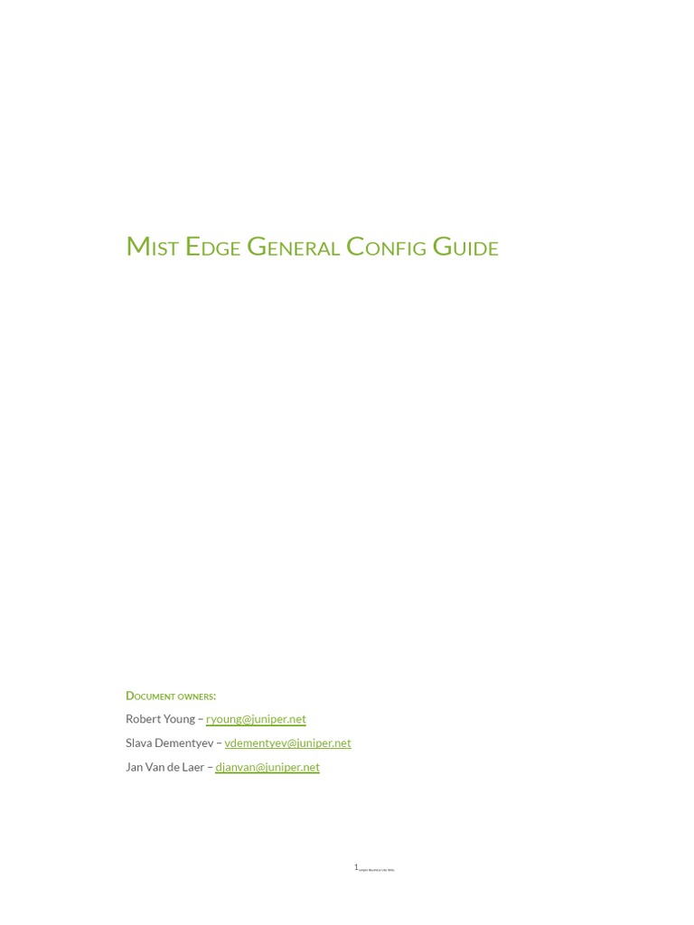 Mist Edge General Config Guide | PDF | Port (Computer Networking) | Ip ...