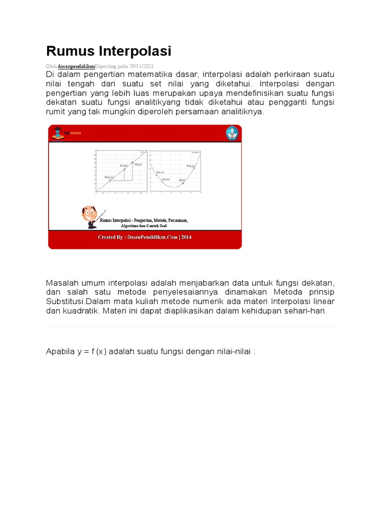 Rumus Interpolasi | PDF