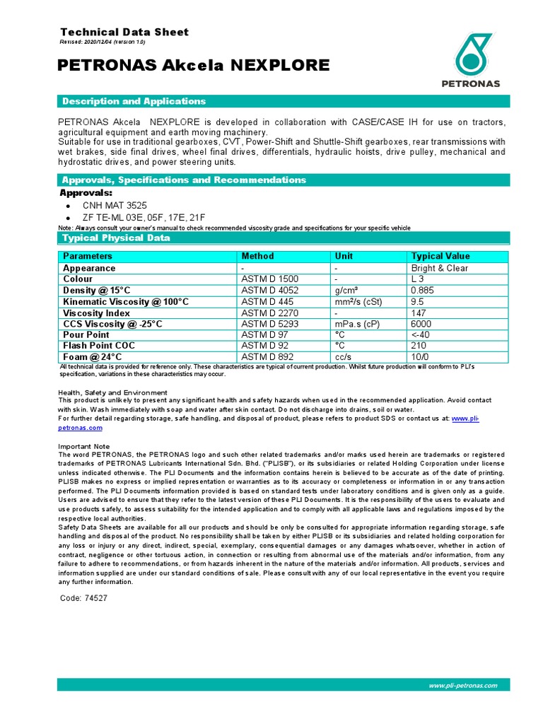 PETRONAS Akcela NEXPLORE Gear Oil | PDF | Transmission (Mechanics ...