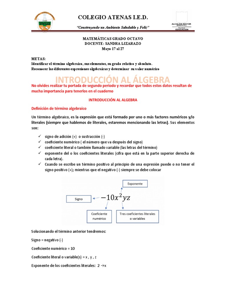 Guía Introducción Al Algebra | PDF | Algoritmos | Ciencia computacional