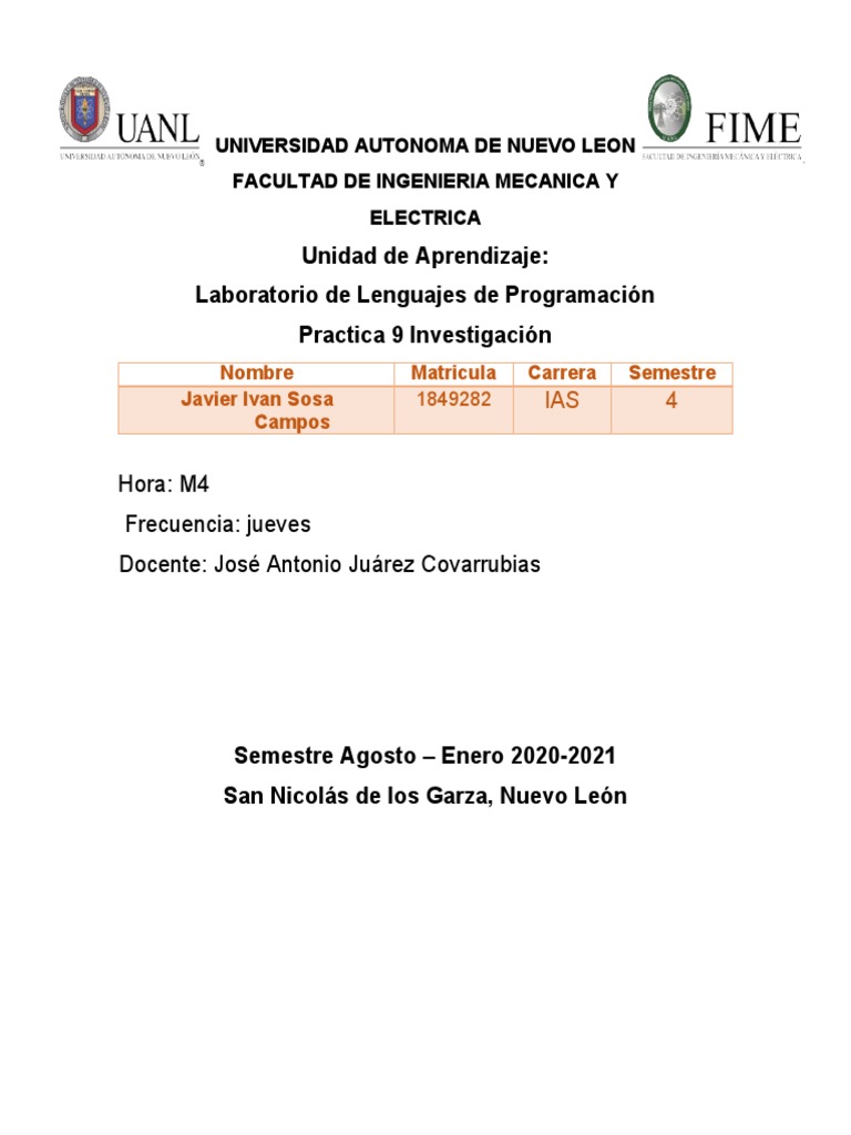 Practica 9 Lab Lenguajes de Programacion | PDF | Servidor web | Internet y web